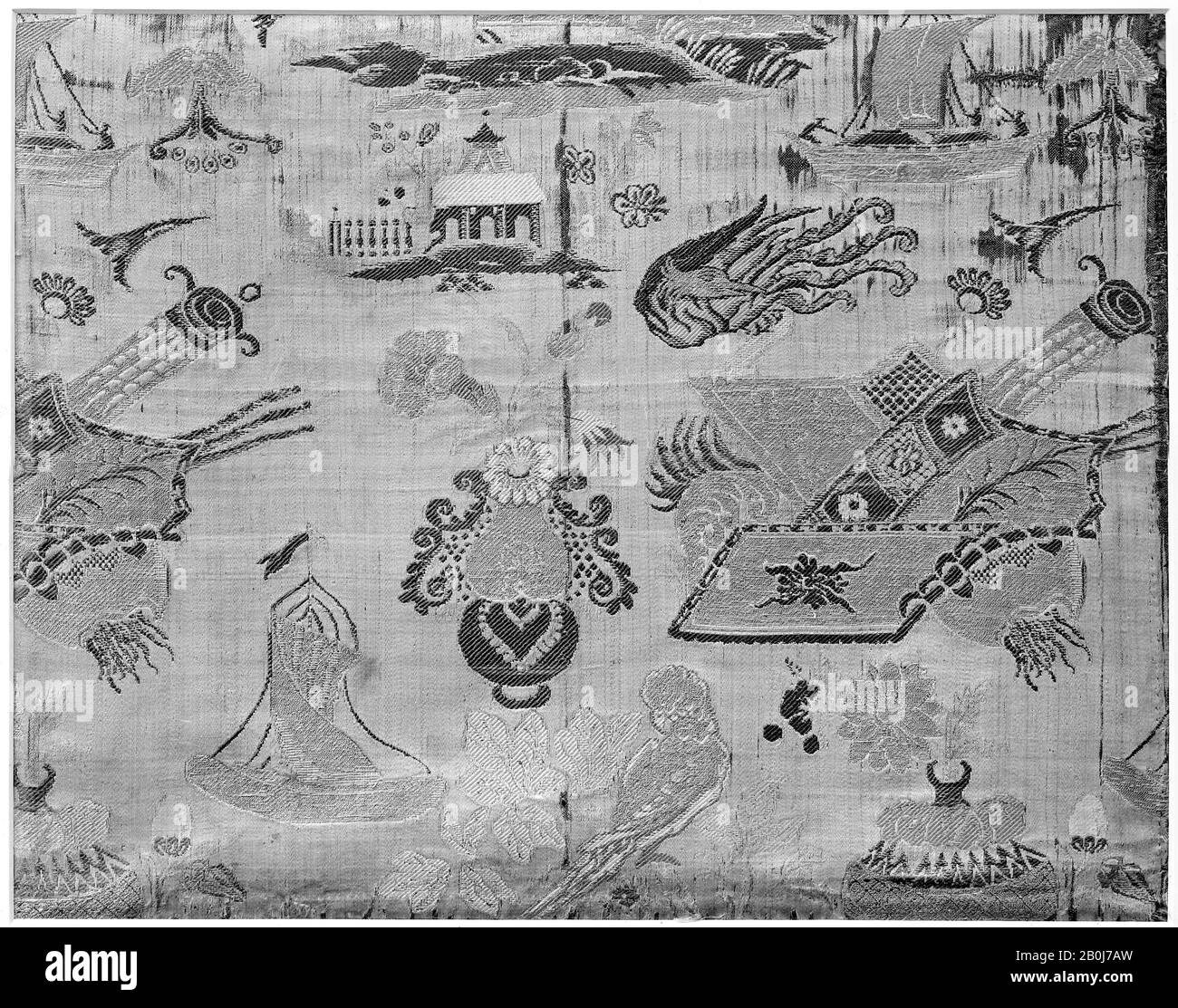 Piece, Dutch, mid-18th century, Dutch, Silk and metal thread, 16 × 20 ...