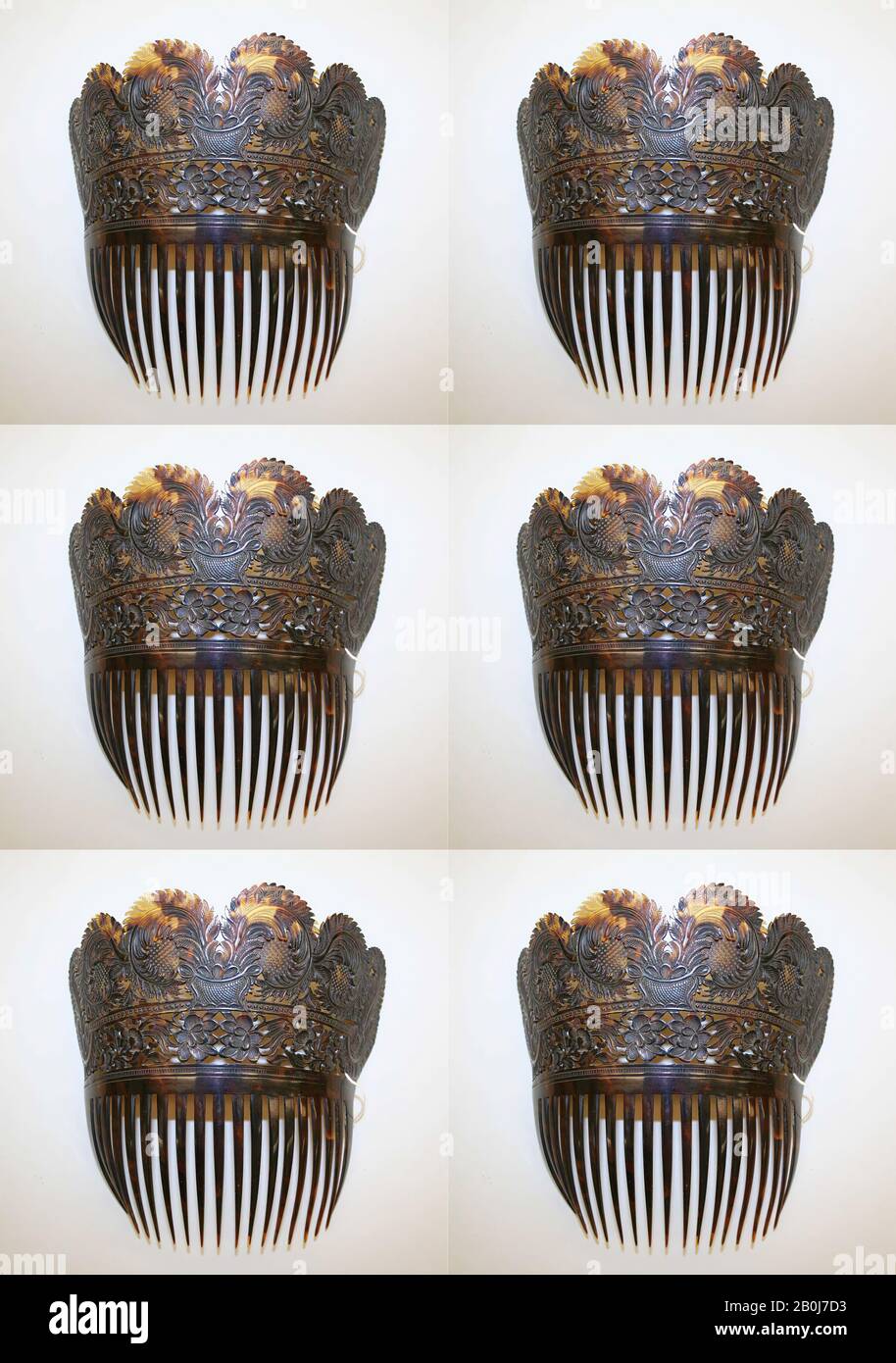 Comb, American, late 18th century, American, tortoiseshell Stock Photo ...