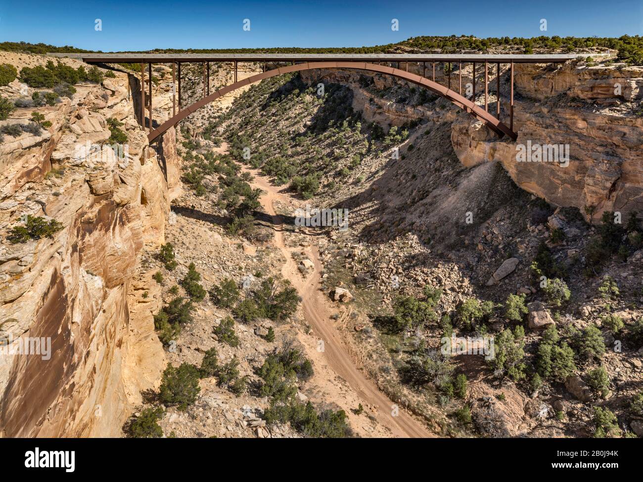 I-70 Interstate Freeway bridge over Eagle Canyon, San Rafael Swell area ...