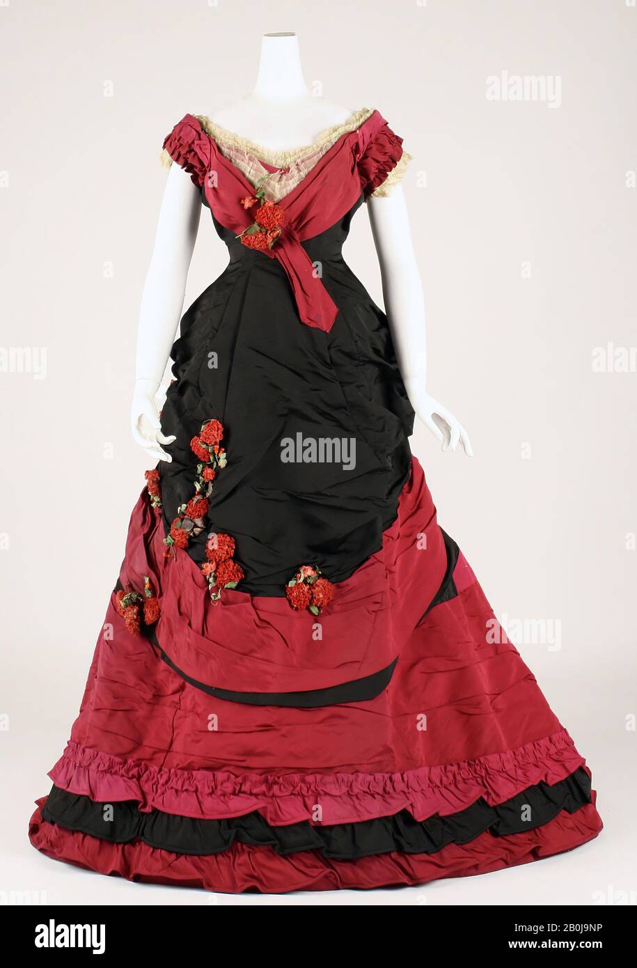 Ball gown, British, late 1870s, British, silk Stock Photo - Alamy