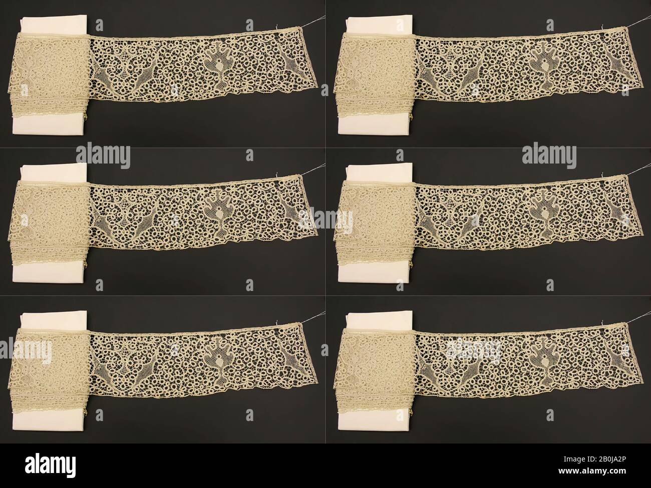 Trimming, Flemish, 18th century, Flemish, linen Stock Photo - Alamy