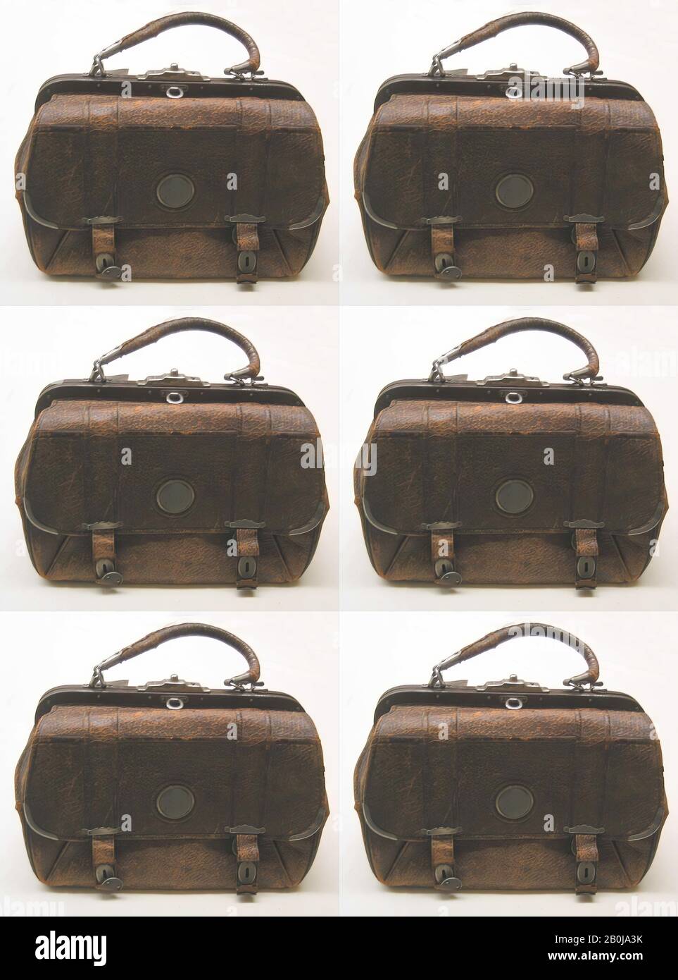 Bag, Canadian, 1870s, Canadian, leather, metal Stock Photo - Alamy