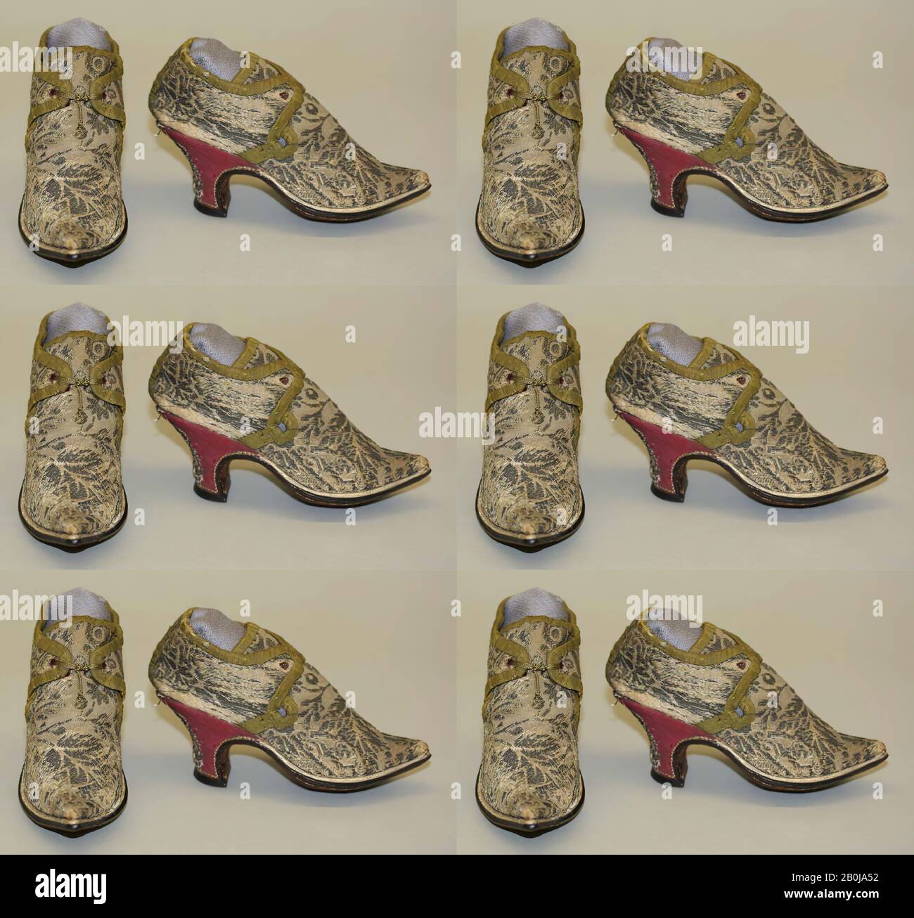 Shoes, probably French, 18th century, probably French, silk Stock Photo ...