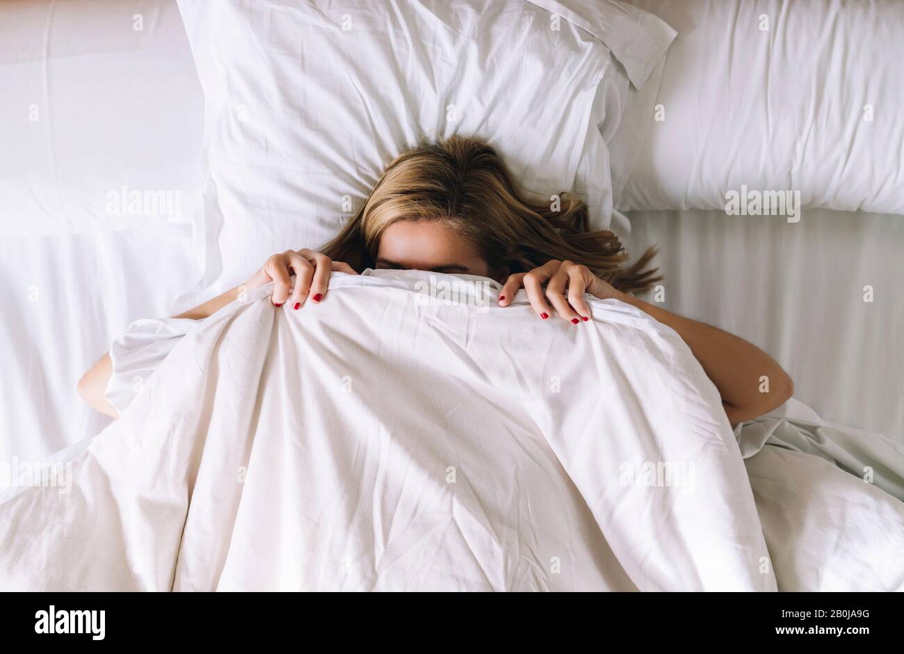 Scared woman eyes night hi-res stock photography and images - Alamy