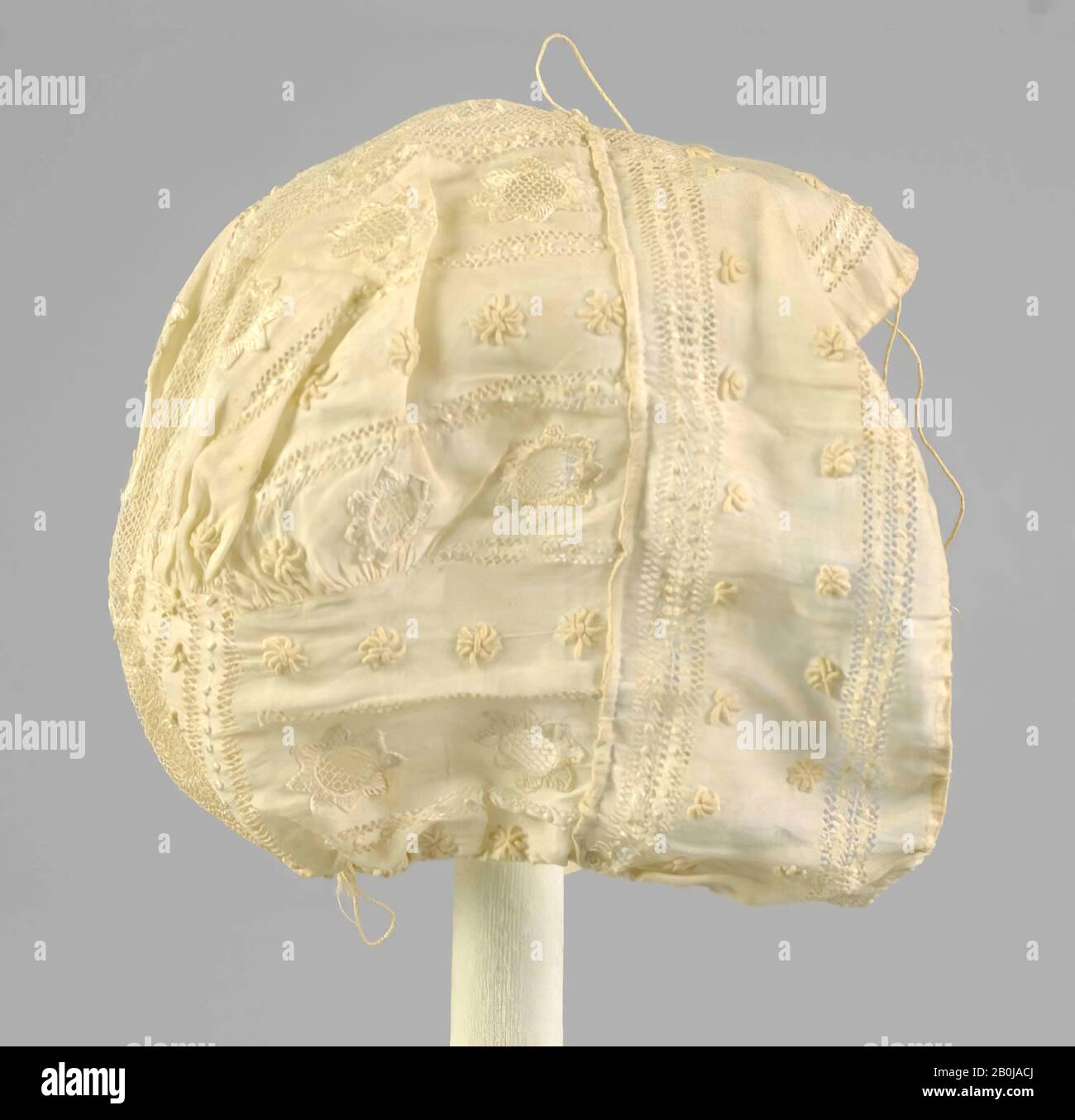 Cap, American, ca. 1840, American, Linen Stock Photo - Alamy