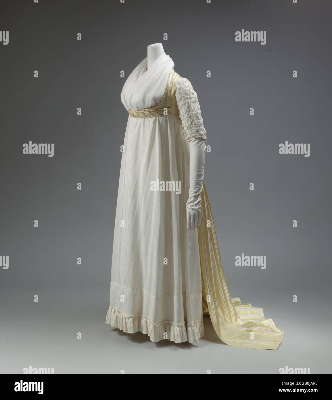 Dress, British, 1795–97, British, silk, cotton Stock Photo - Alamy