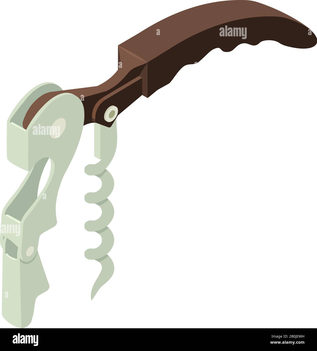 Hand corkscrew icon. Isometric of hand corkscrew vector icon for web ...