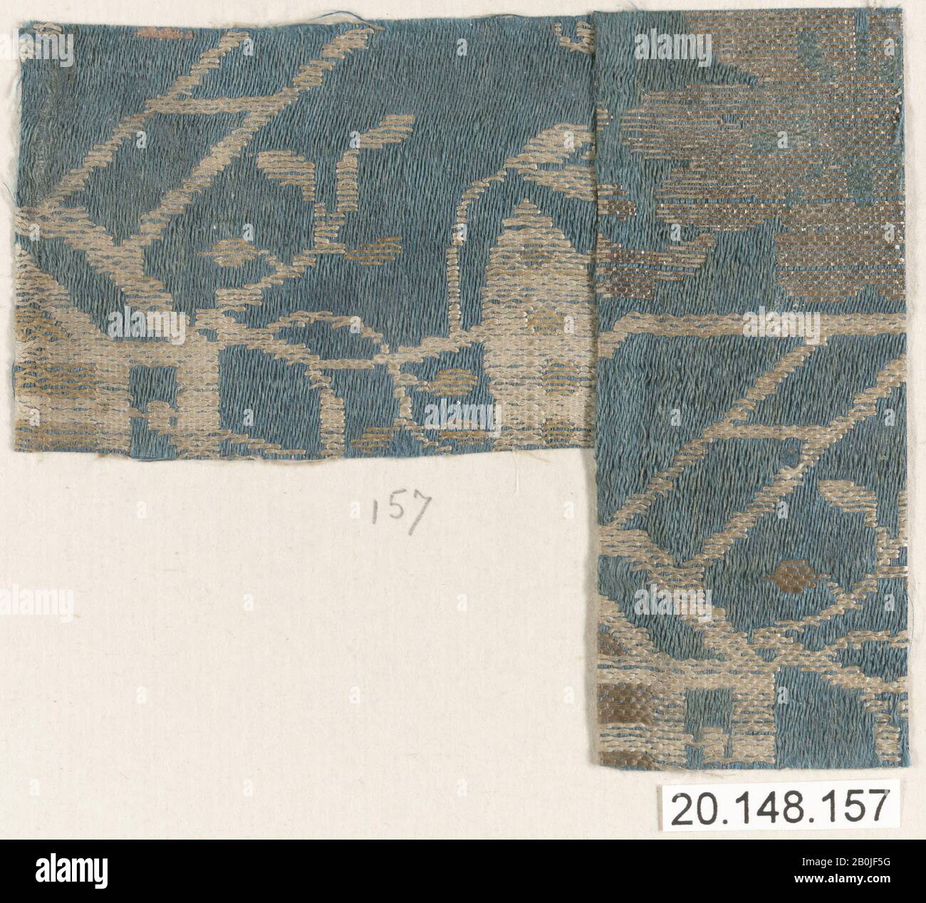 Piece, Japan, 17th century, Japan, Silk, Compound weave, 3 × 2 5/8 in ...