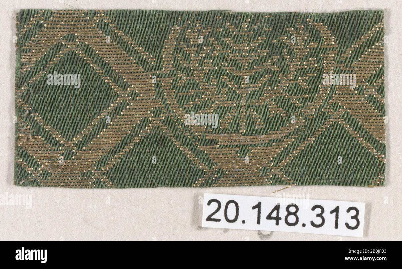 Piece, Japan, 17th century, Japan, Silk, Compound weave, 7/8 × 1 7/8 in ...