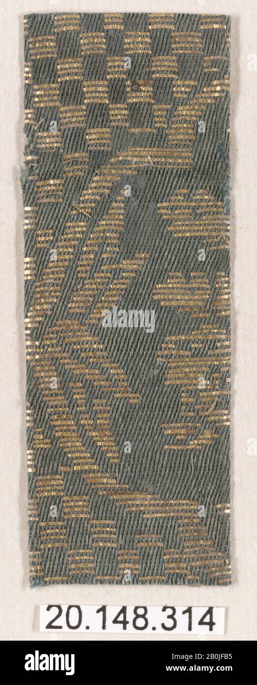 Piece, Japan, 17th century, Japan, Silk, Compound weave, 2 1/2 × 7/8 in ...