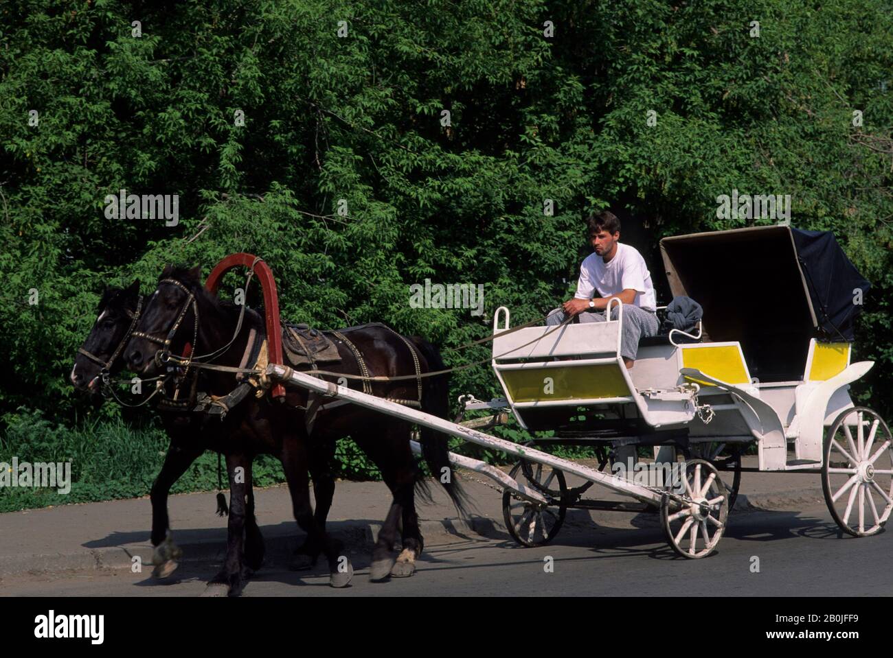 RUSSIA, SIBERIA, IRKUTSK, HORSE CARRIAGE Stock Photo - Alamy