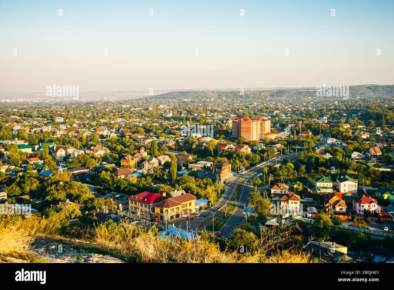 View of the city of Pyatigorsk from the top of Mount Mashuk Stock Photo ...