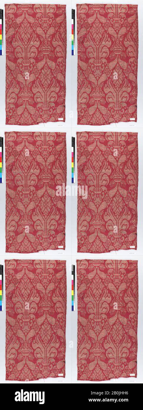 Piece, Spanish, 16th century, Spanish, Silk and metal thread, 7 x 20 ...