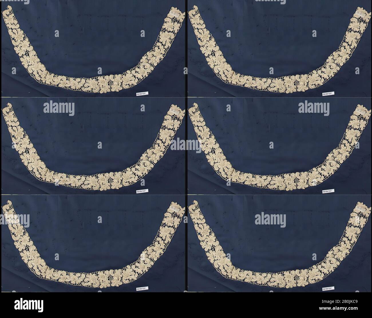Border, Irish, early 19th century, Irish, Needle lace, L. 26 x W. 1 1/2 ...