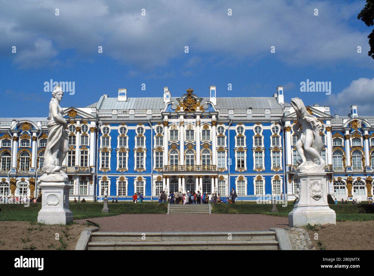 RUSSIA,NEAR ST. PETERSBURG PUSHKIN, CATHERINE PALACE, VIEW OF MAIN ...
