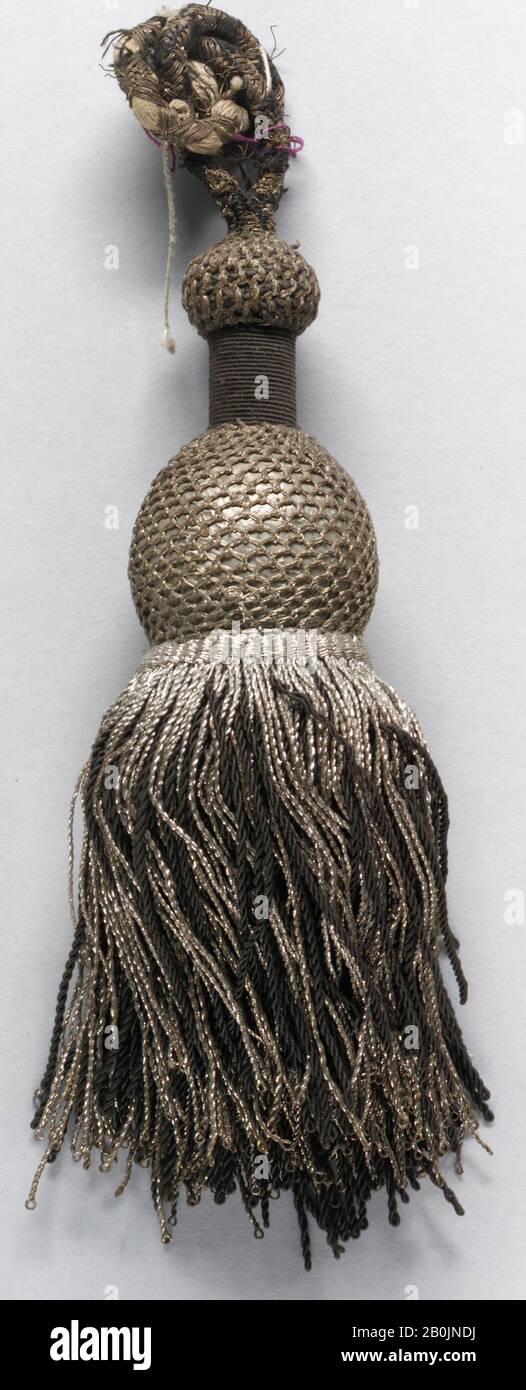 Tassel, French, early 19th century, French, Silk and metal thread, L. 7 ...
