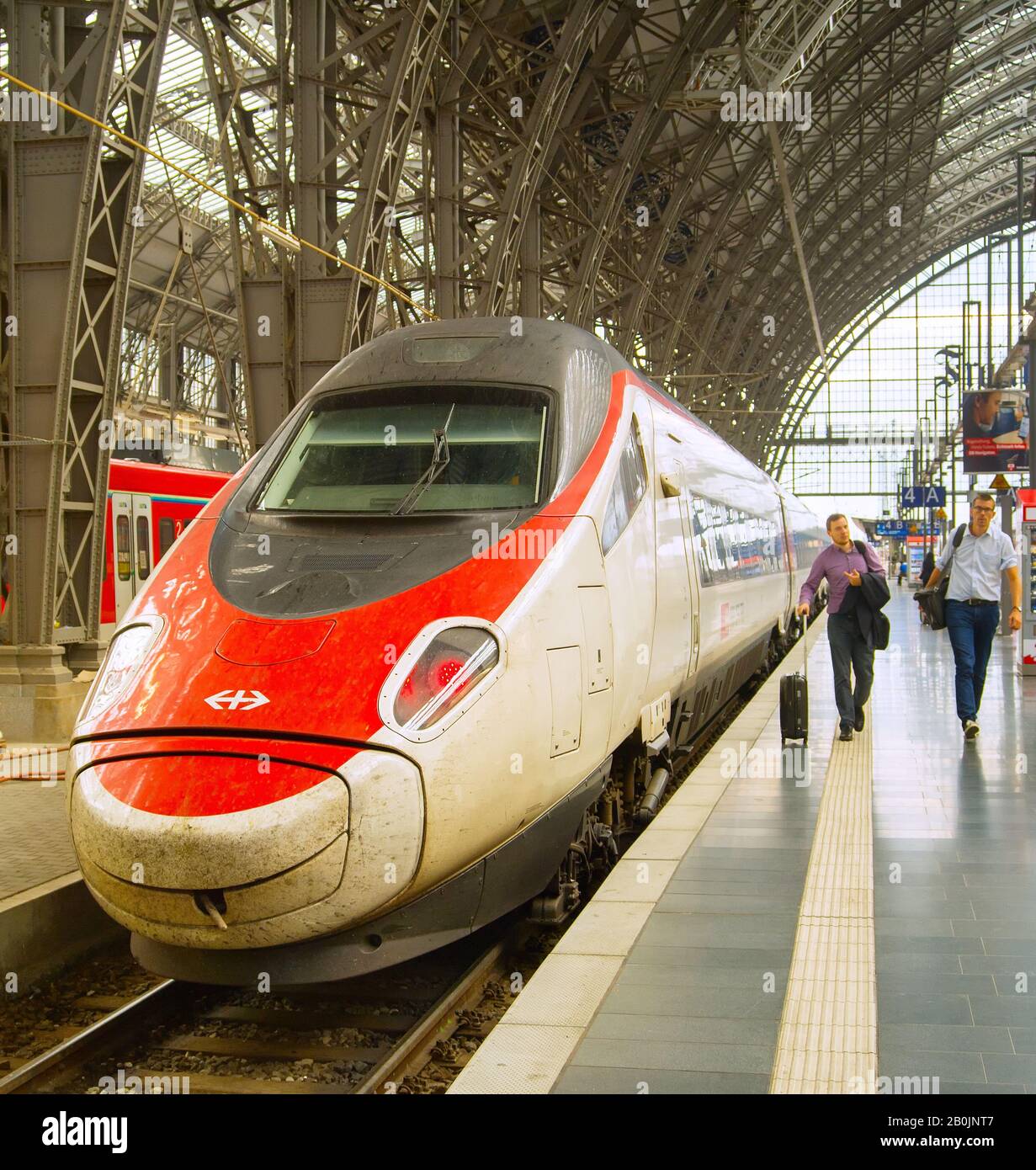 FRANKFURT, GERMANY - AUGUST 2, 2018: Modern fast train at Frankfurt ...