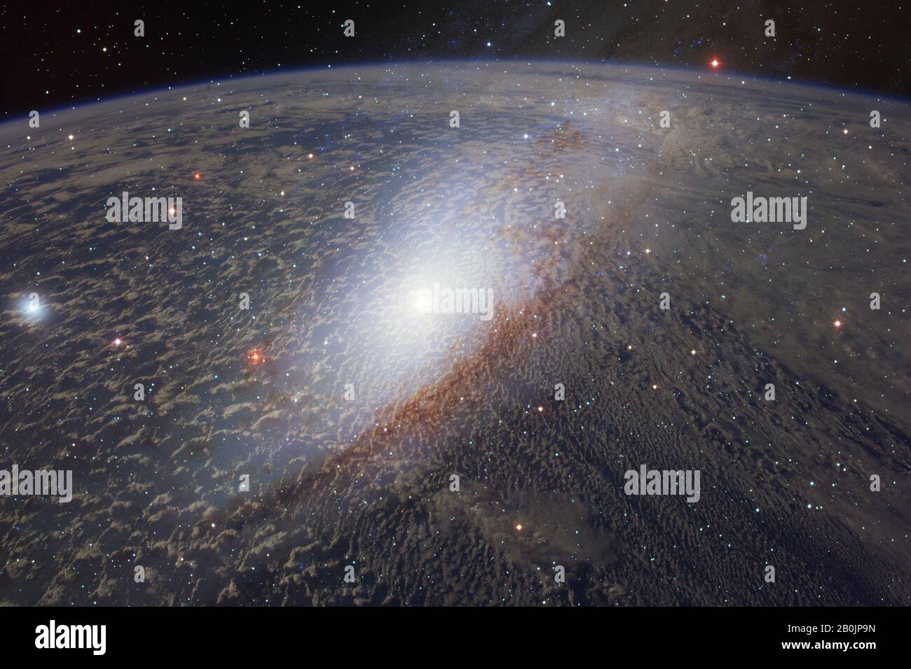 Colors of Earth. Our planet from orbit. Cosmic landscape. Elements of ...