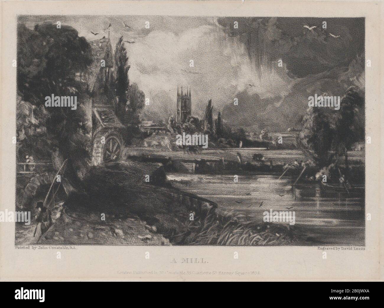 David Lucas, A Mill, David Lucas (British, Northamptonshire 1802–1881 ...