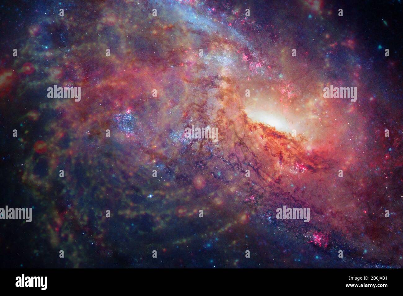 Universe scene with stars and galaxies in deep space showing the beauty ...