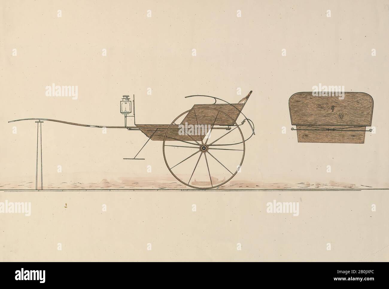 Design for Village Cart, 1850–74, Colored engraving from periodical ...