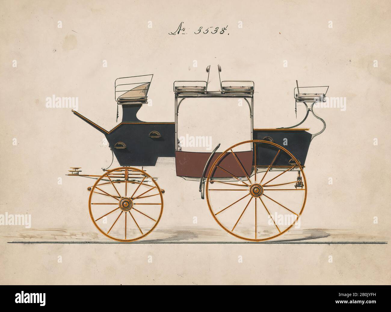 Brewster & Co., Design for Skeleton Coach (?), no. 3538, Brewster & Co ...