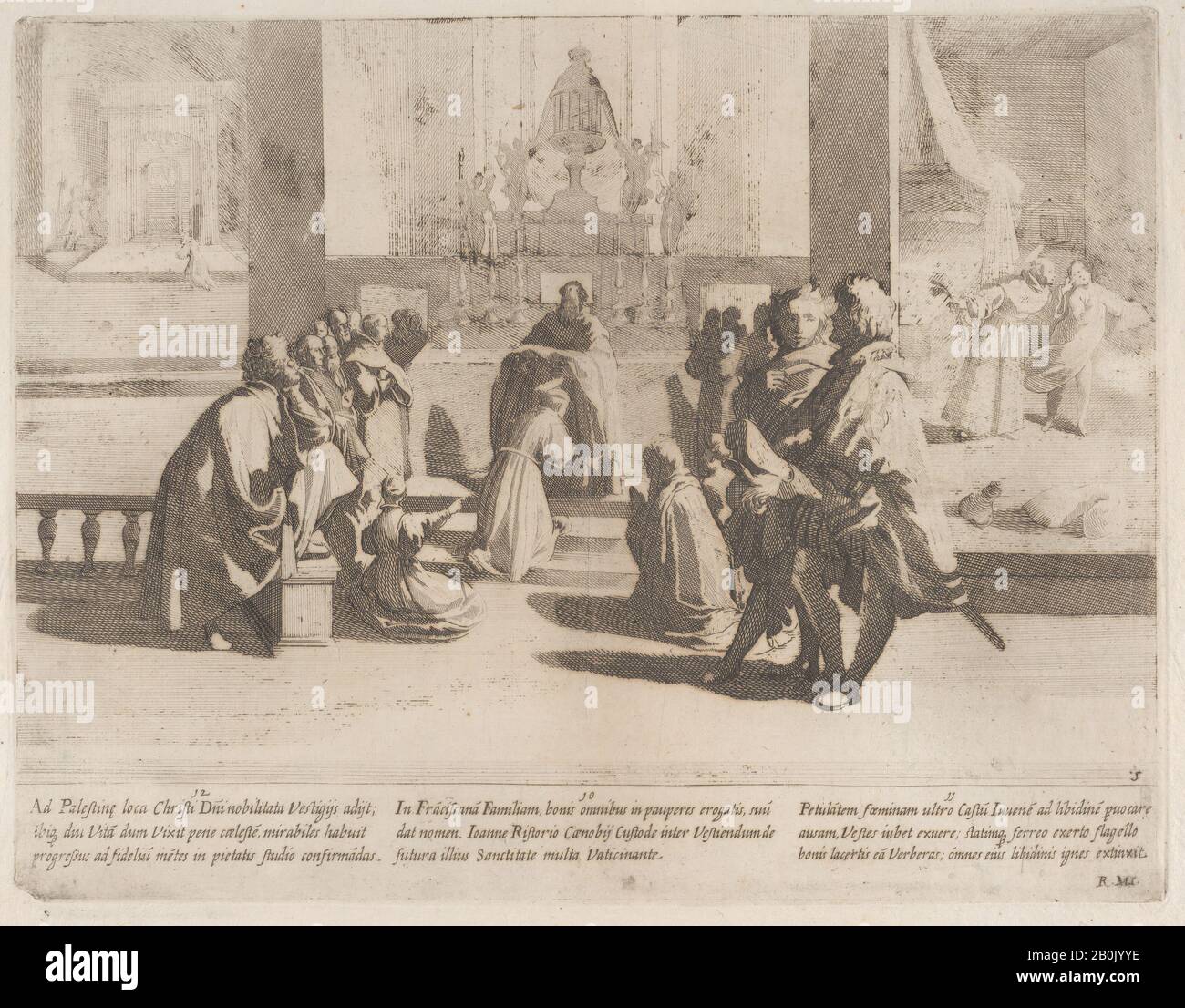 Saint bernardino flagellates a libidinous woman hi-res stock ...