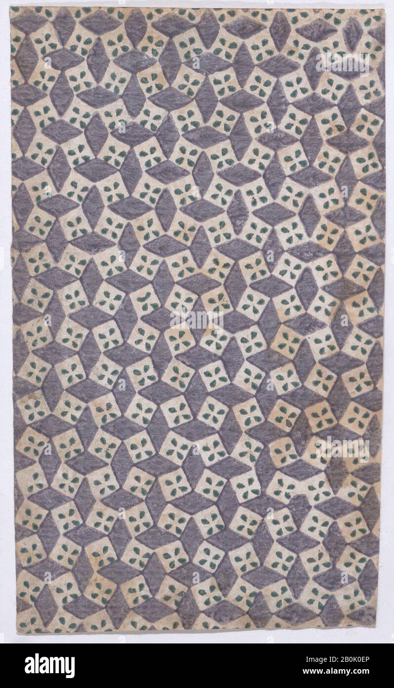 Anonymous, Sheet with overall geometric pattern, Anonymous, 19th ...
