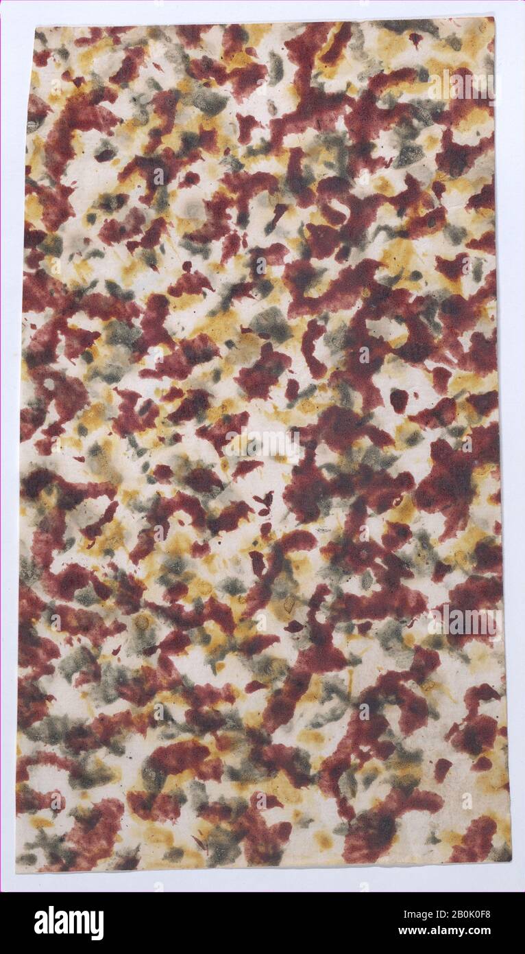 Anonymous, Sheet with marbled pattern, Anonymous, 19th century, 19th ...