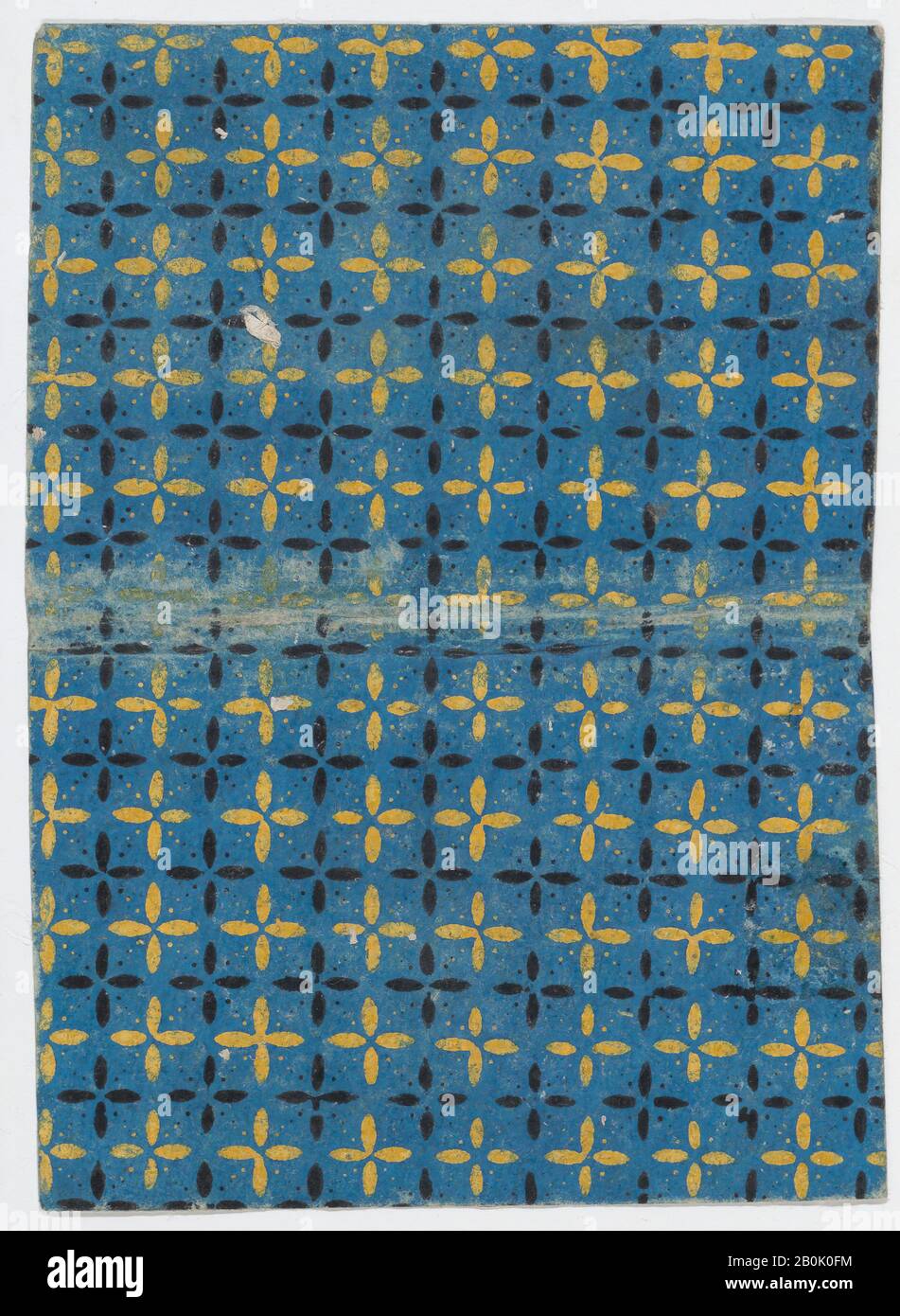 Anonymous, Book cover with blue and yellow cross pattern, Anonymous ...