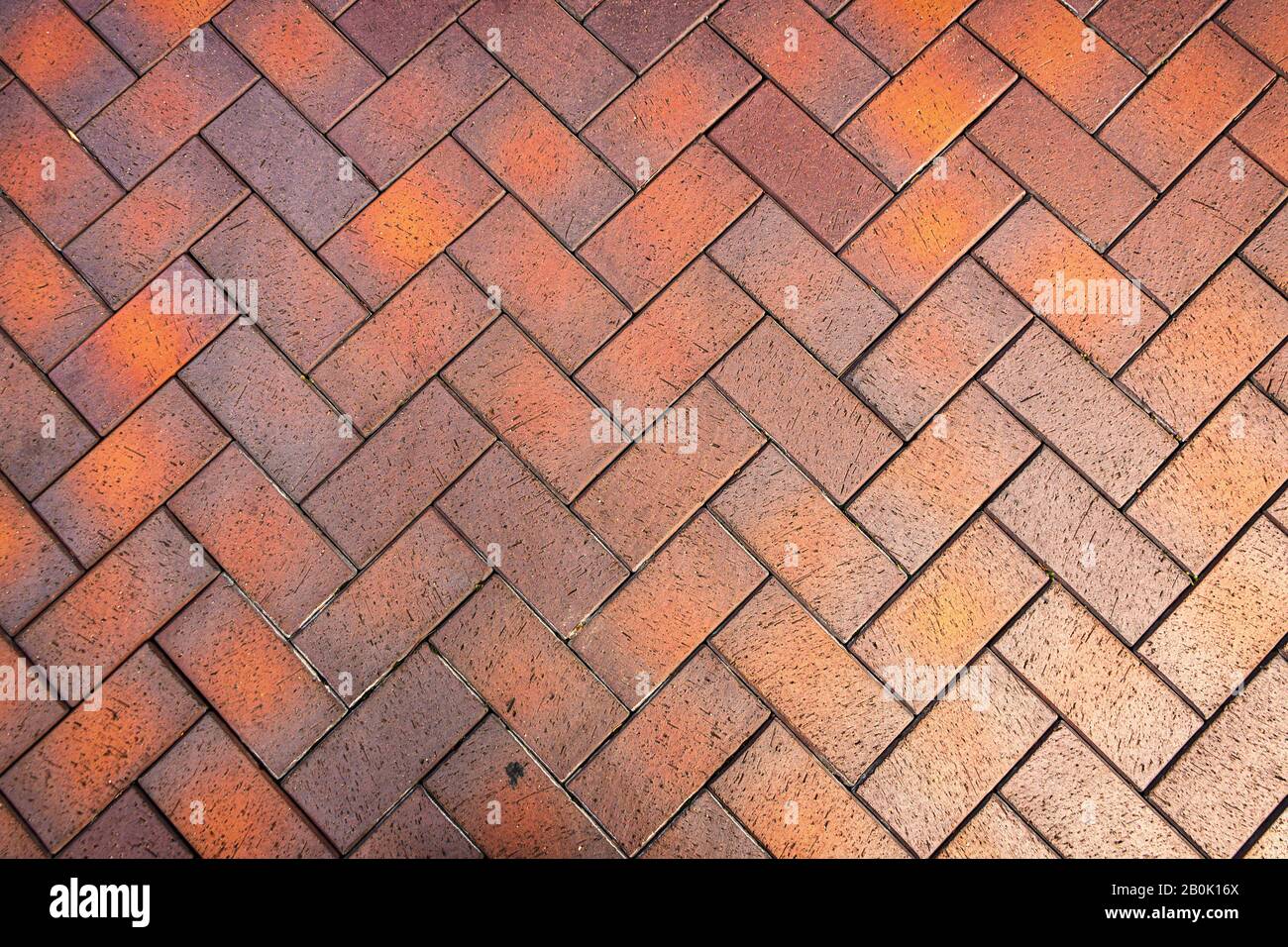 Red, gorgeous, rectangular ceramic clinker tile for patio or sidewalk ...