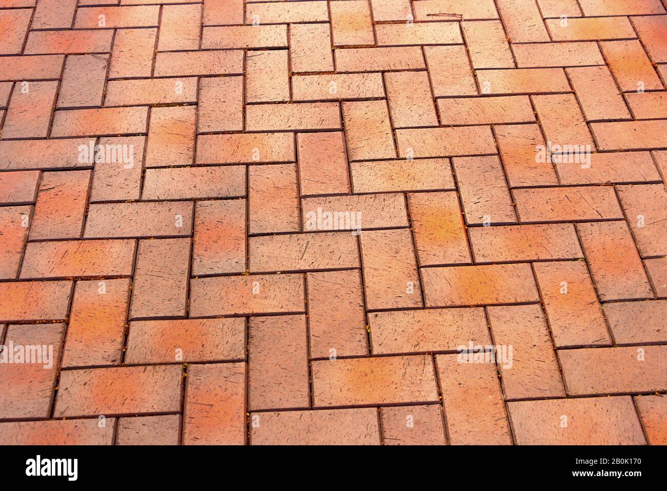 Red, gorgeous, rectangular ceramic clinker tile for patio or sidewalk ...