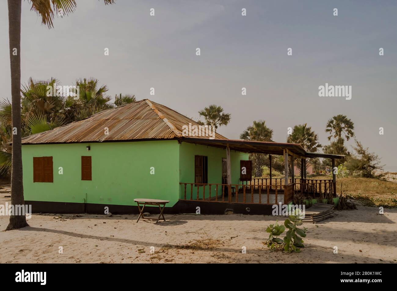 Abandoned house on bijilo beach in the Gambia in Africa Stock Photo - Alamy