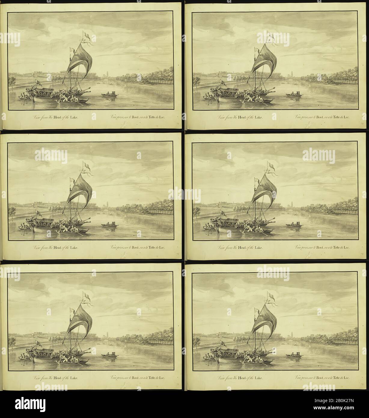 Jacques Rigaud, View from the Head of the Lake at Stowe ...