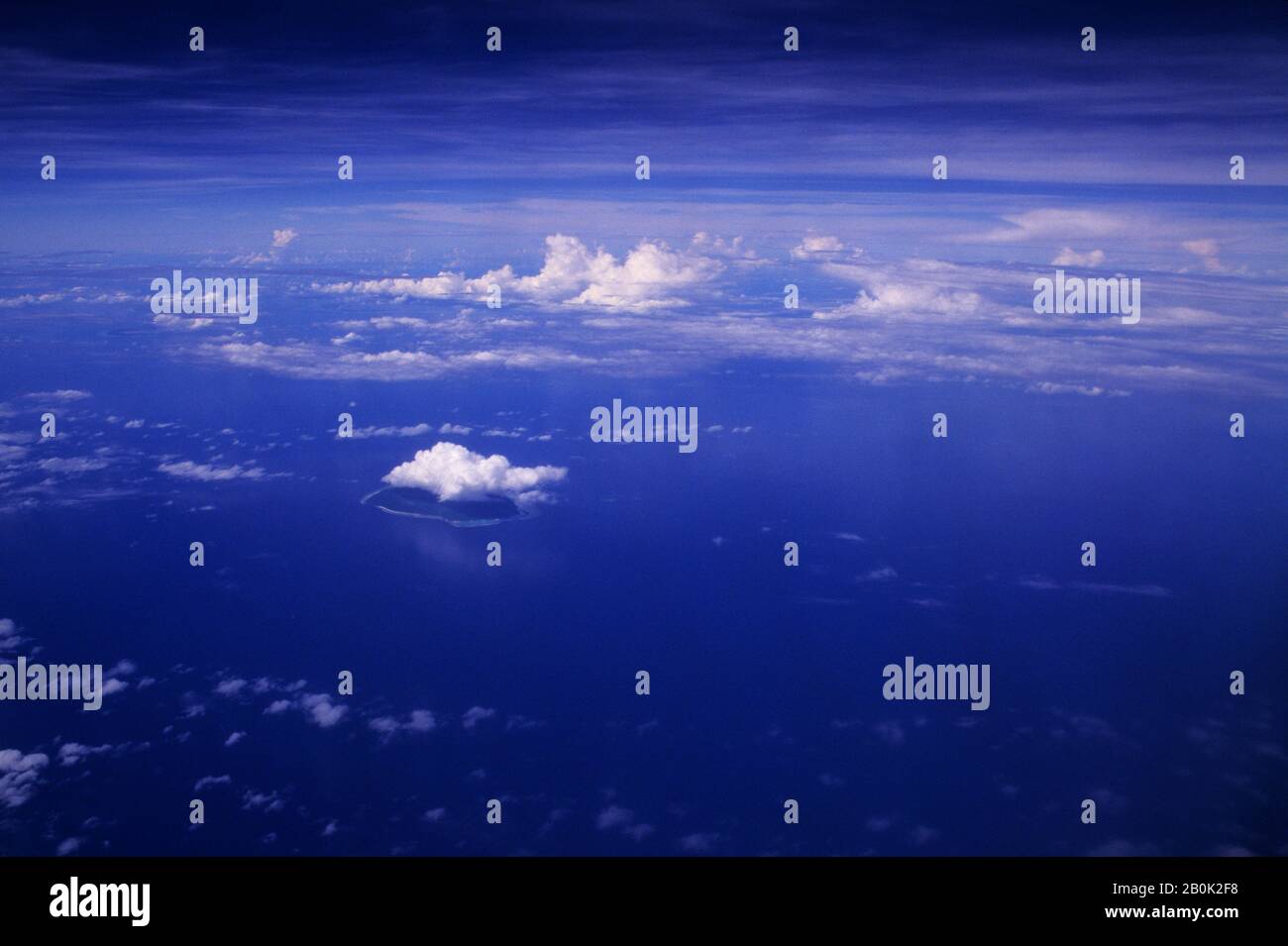 CLOUDS, SOUTH PACIFIC FROM 35,000 FEET ALTITUDE Stock Photo - Alamy