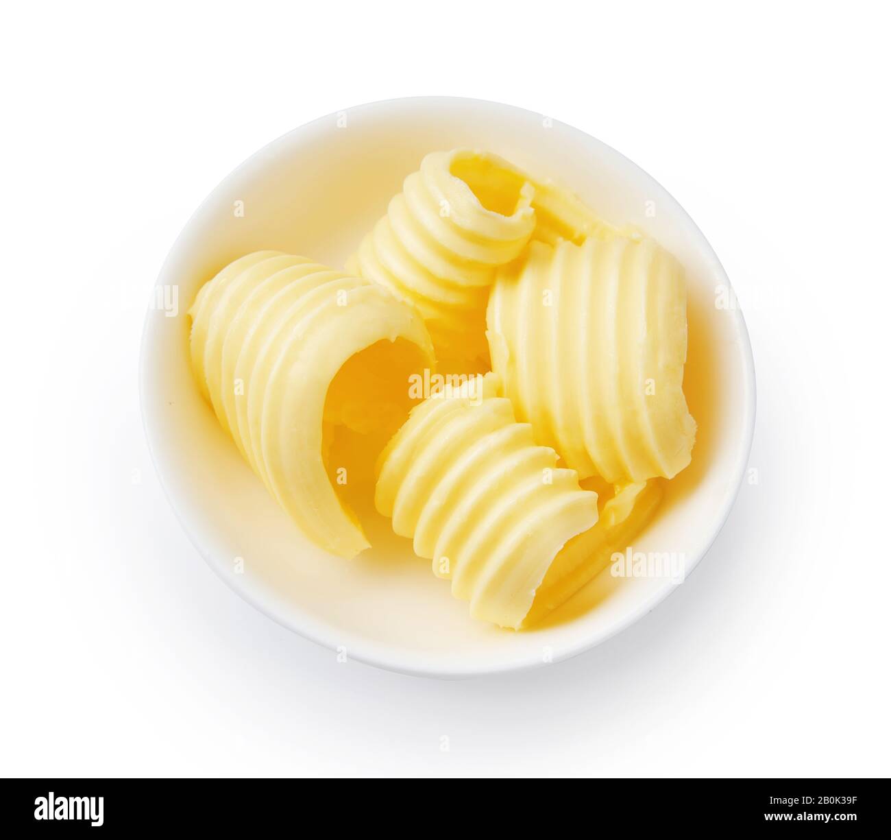 Curls butter top view Cut Out Stock Images & Pictures - Alamy