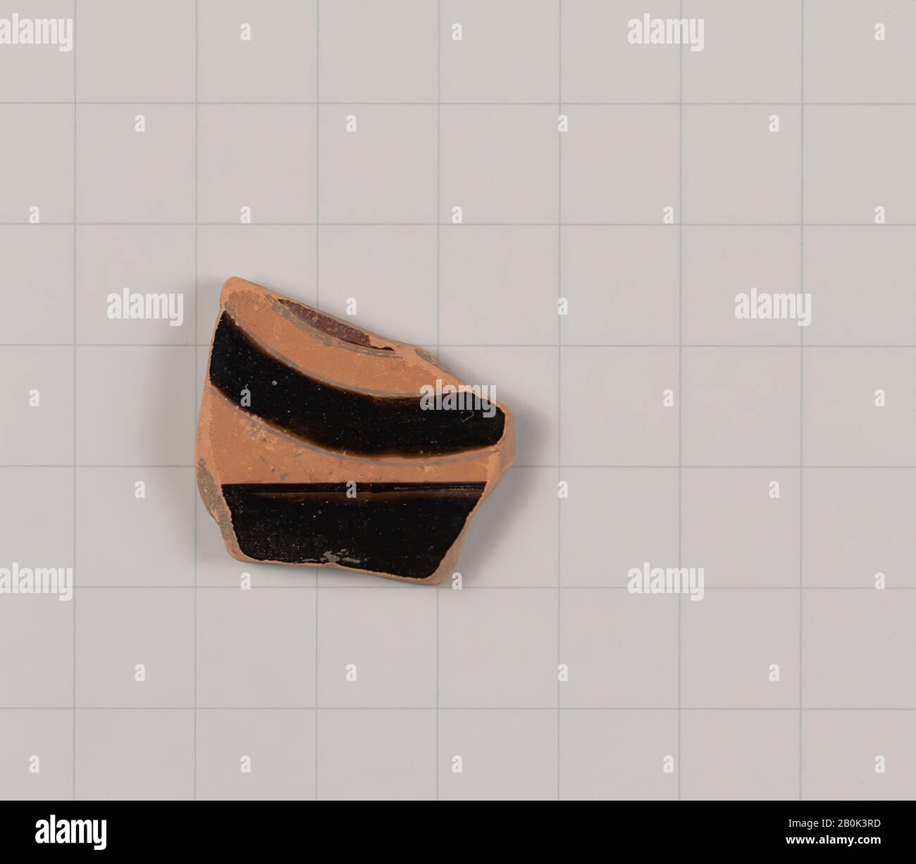 Terracotta fragment of a kylix: eye-cup (drinking cup), Greek, Attic ...