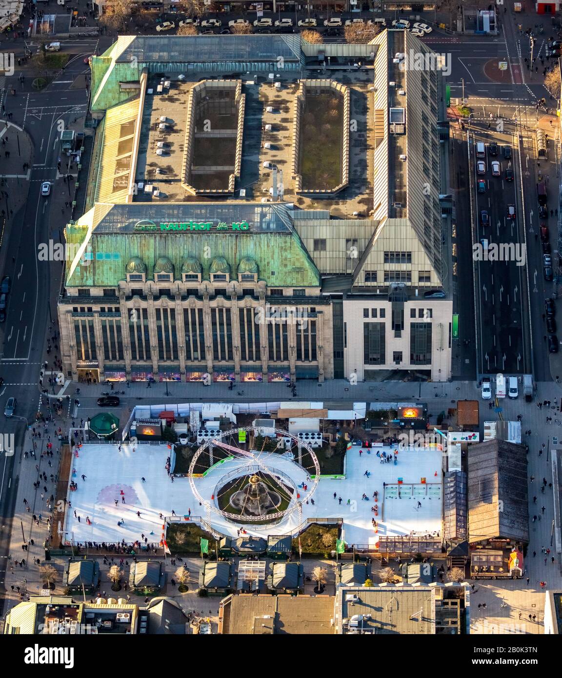 Ice rink deg winterwelt on the redesigned corneliusplatz hi-res stock ...