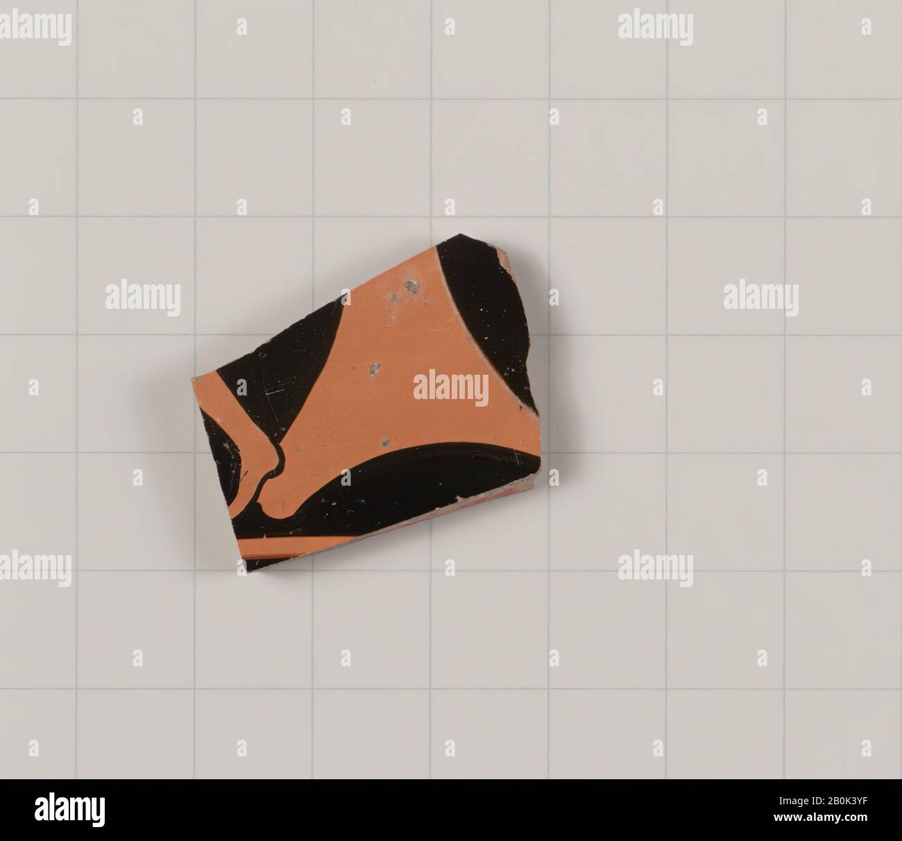 Terracotta fragment of a kylix: eye-cup (drinking cup), Greek, Attic ...