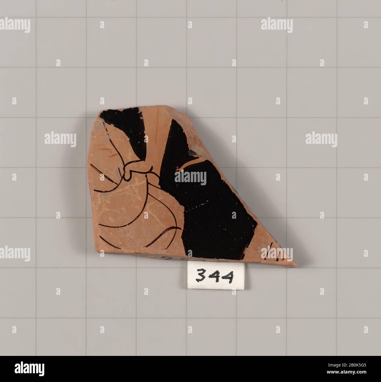 Attributed to Makron, Terracotta fragment of a kylix (drinking cup ...