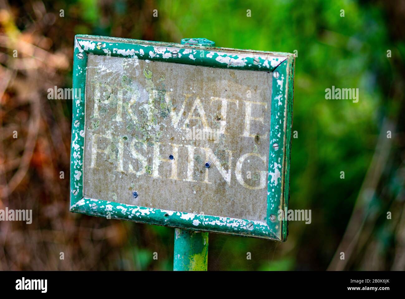 Private fishing sign hi-res stock photography and images - Alamy