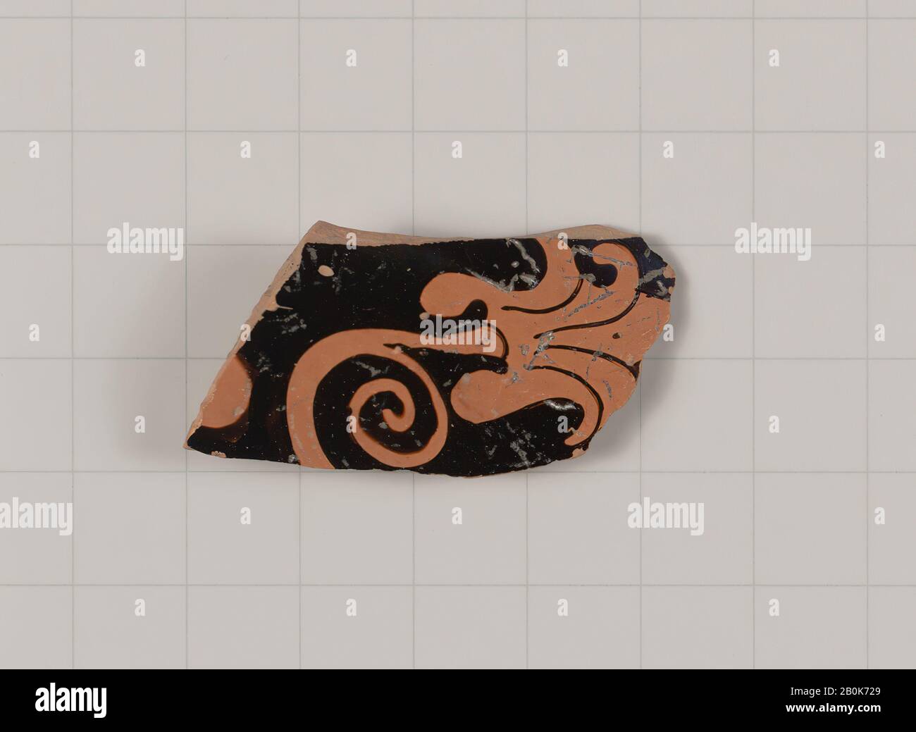 Terracotta fragment of a psykter (vase for cooling wine), Greek, Attic ...