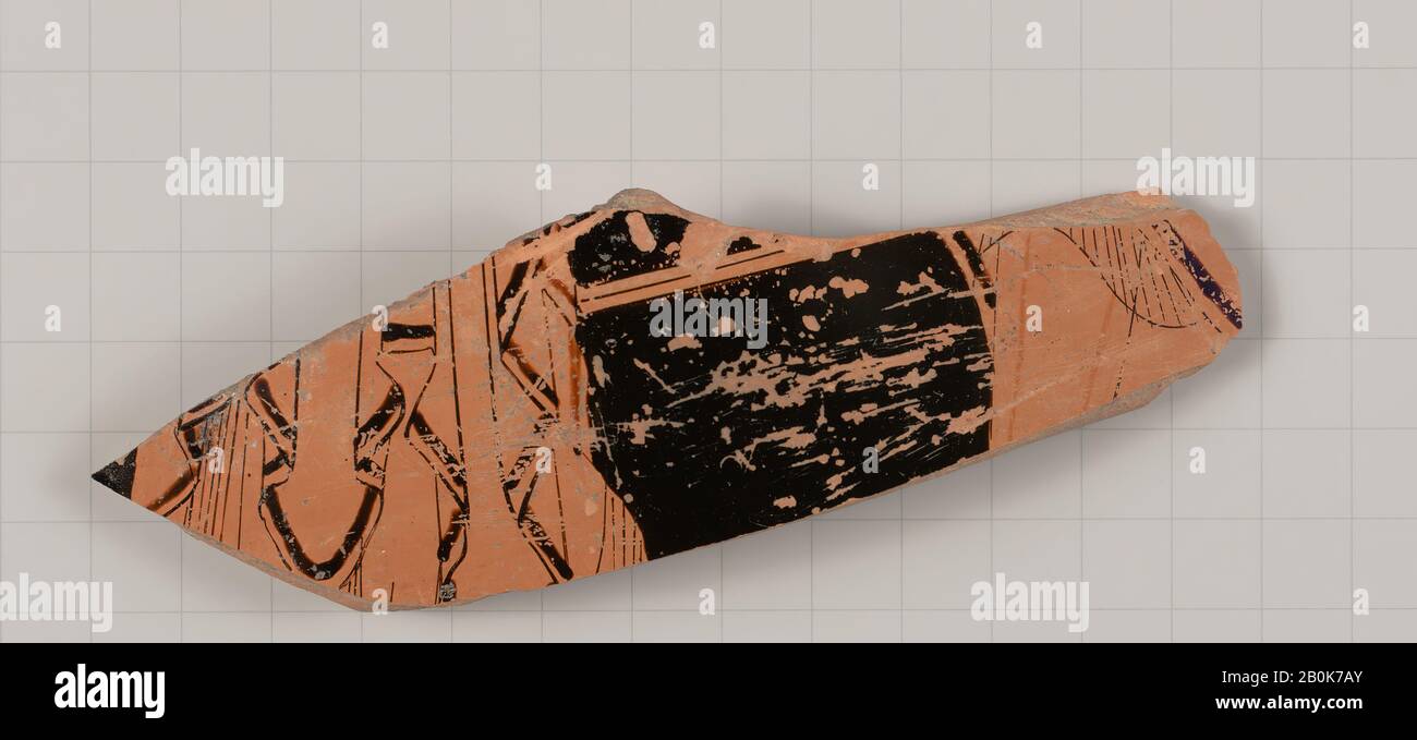 Terracotta fragment of a hydria: kalpis (water jar), Greek, Attic ...