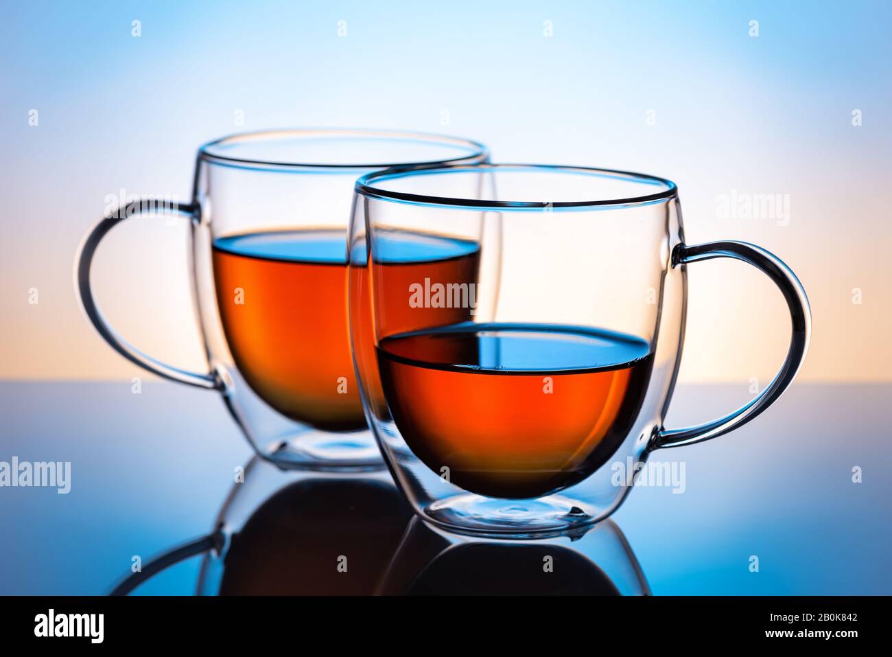 Two cups delicious tea hi-res stock photography and images - Alamy