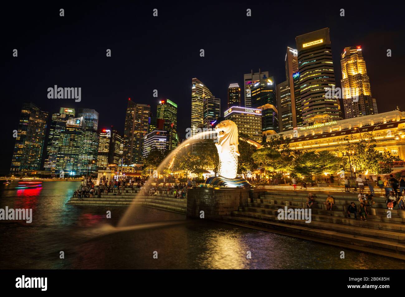 Merlion statue marina promenade singapore hi-res stock photography and ...