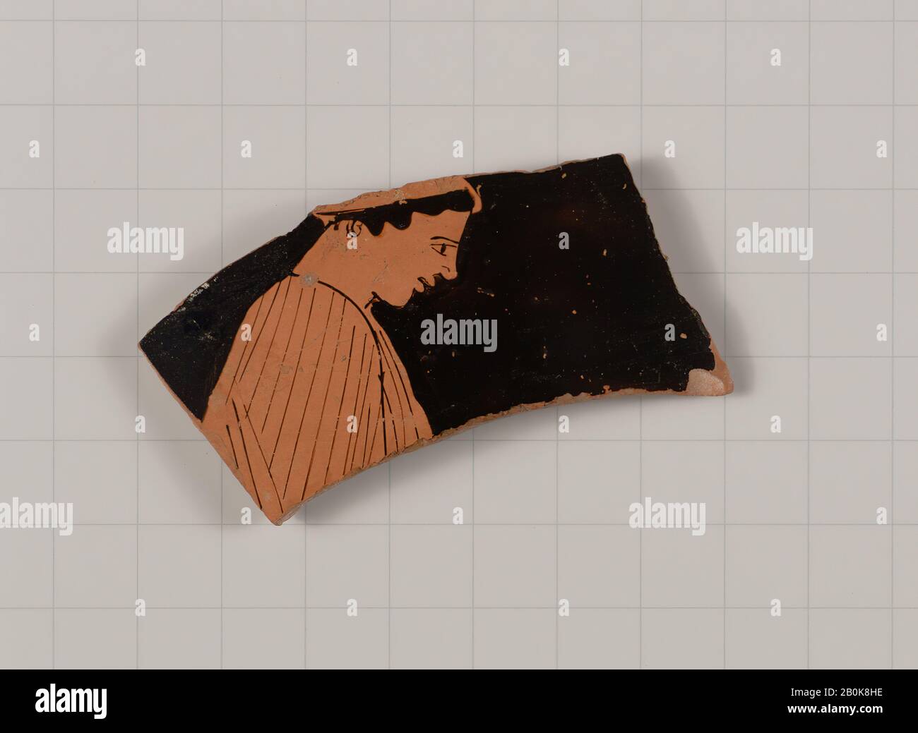 Terracotta fragment of a hydria: kalpis (water jar), Greek, Attic ...