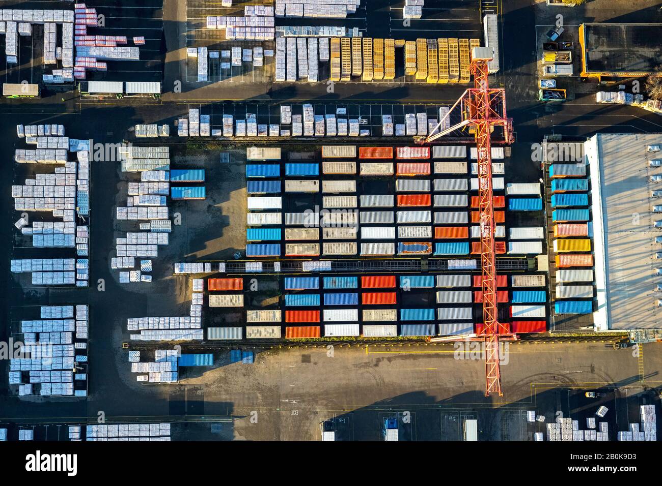 Aerial photograph, Rockwool, insulation material production, Industrial ...