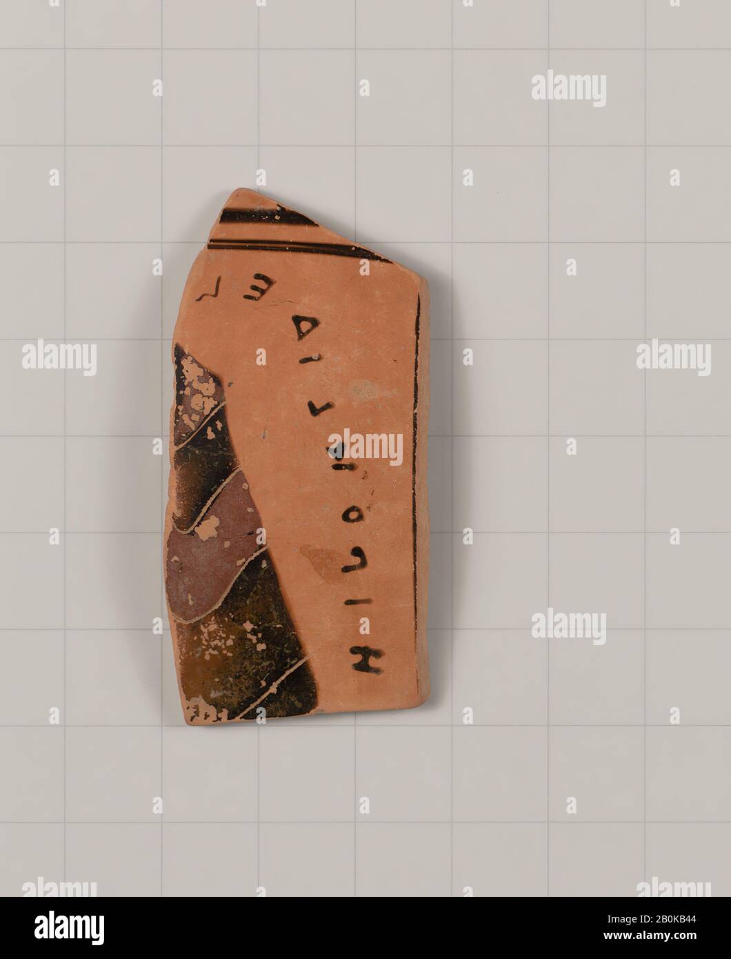 Terracotta fragment of a lekythos (oil flask), Greek, Attic, Archaic ...