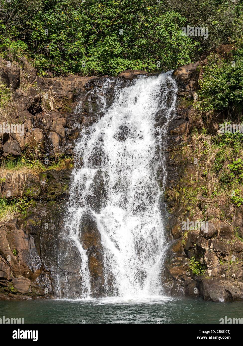 Hawaii waimea oahu waterfall hi-res stock photography and images - Alamy