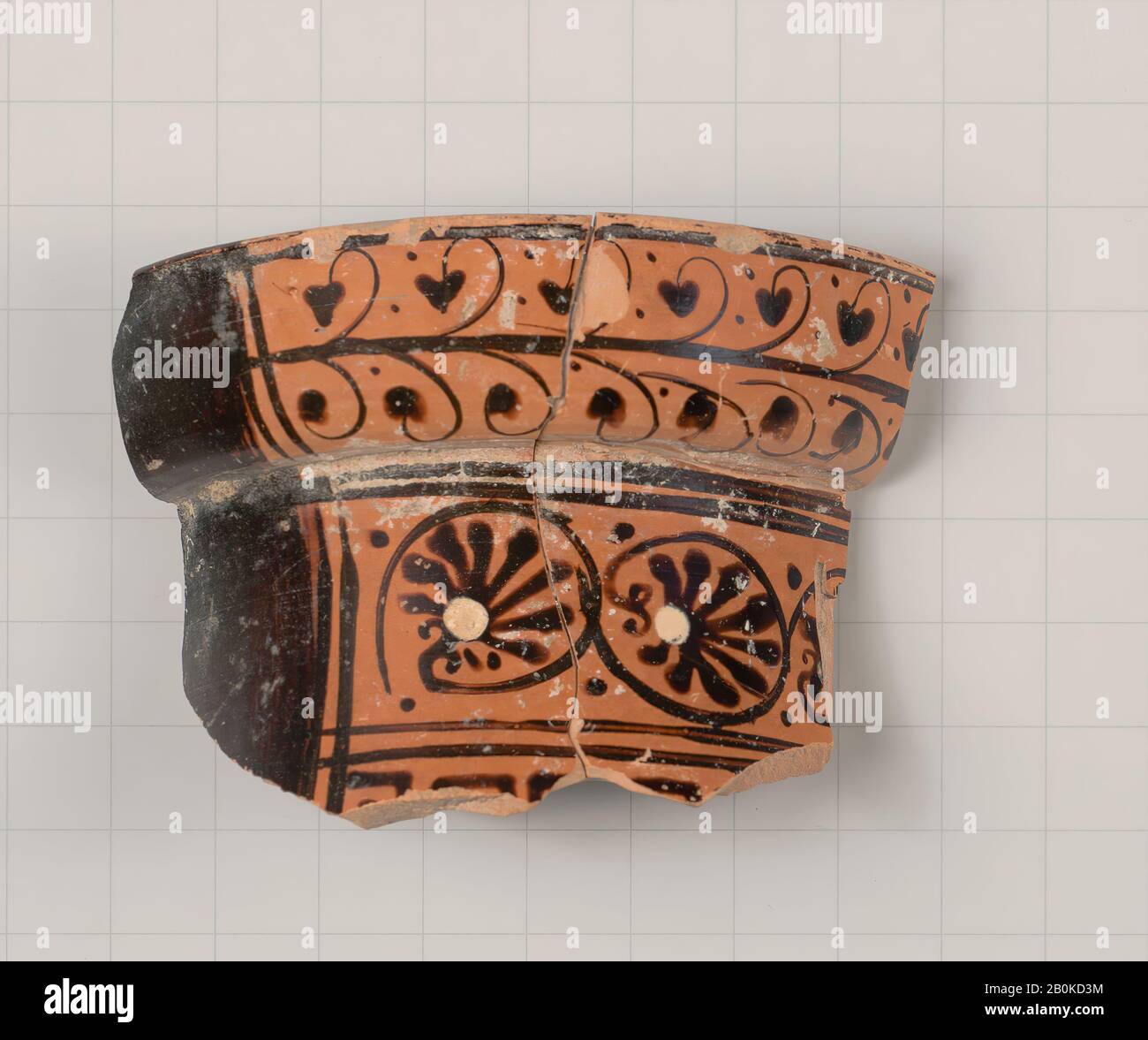 Terracotta fragment of an olpe (jug), Greek, Attic, Archaic, Date 530 ...